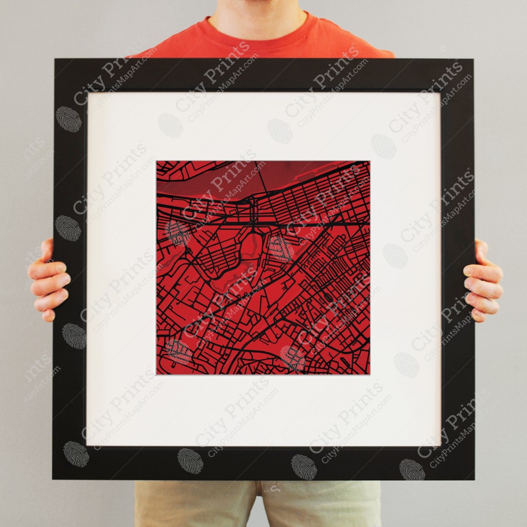Northeastern University Campus Map Art - City Prints