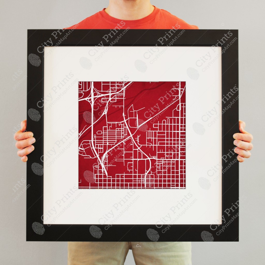 University of Nebraska-Lincoln Campus Map Art - City Prints