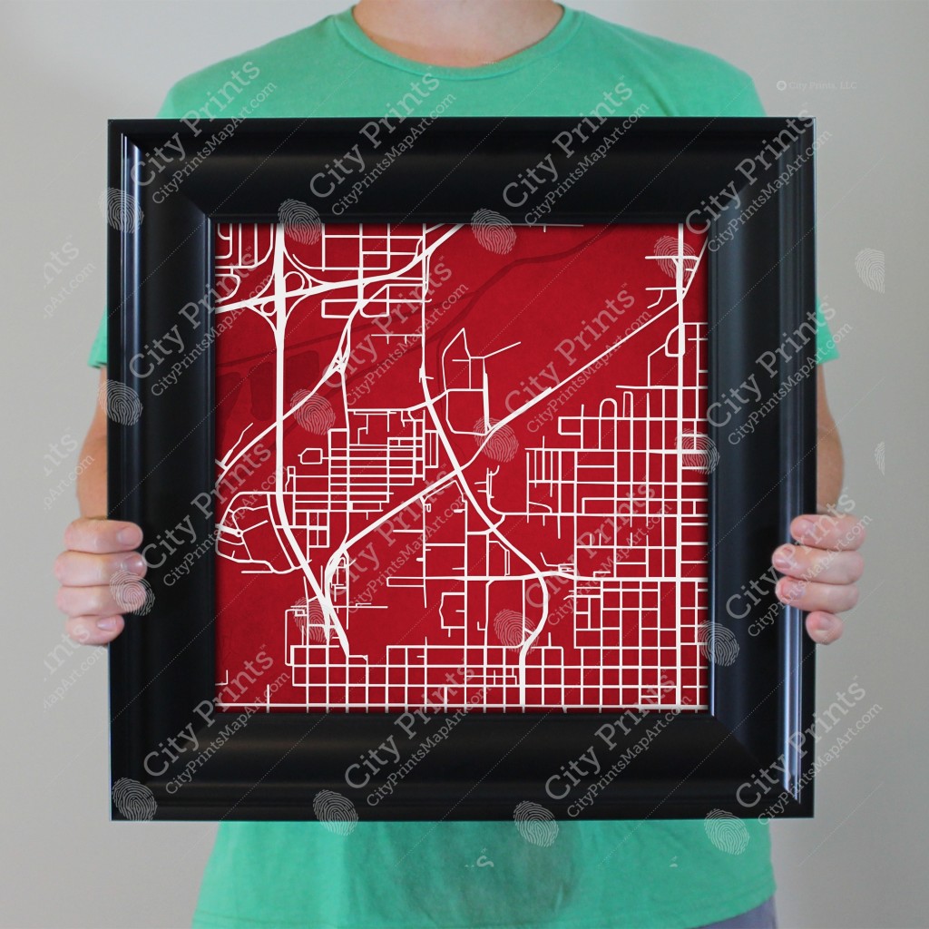 University of Nebraska-Lincoln Campus Map Art - City Prints