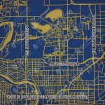 University of Notre Dame Campus Map Art - City Prints