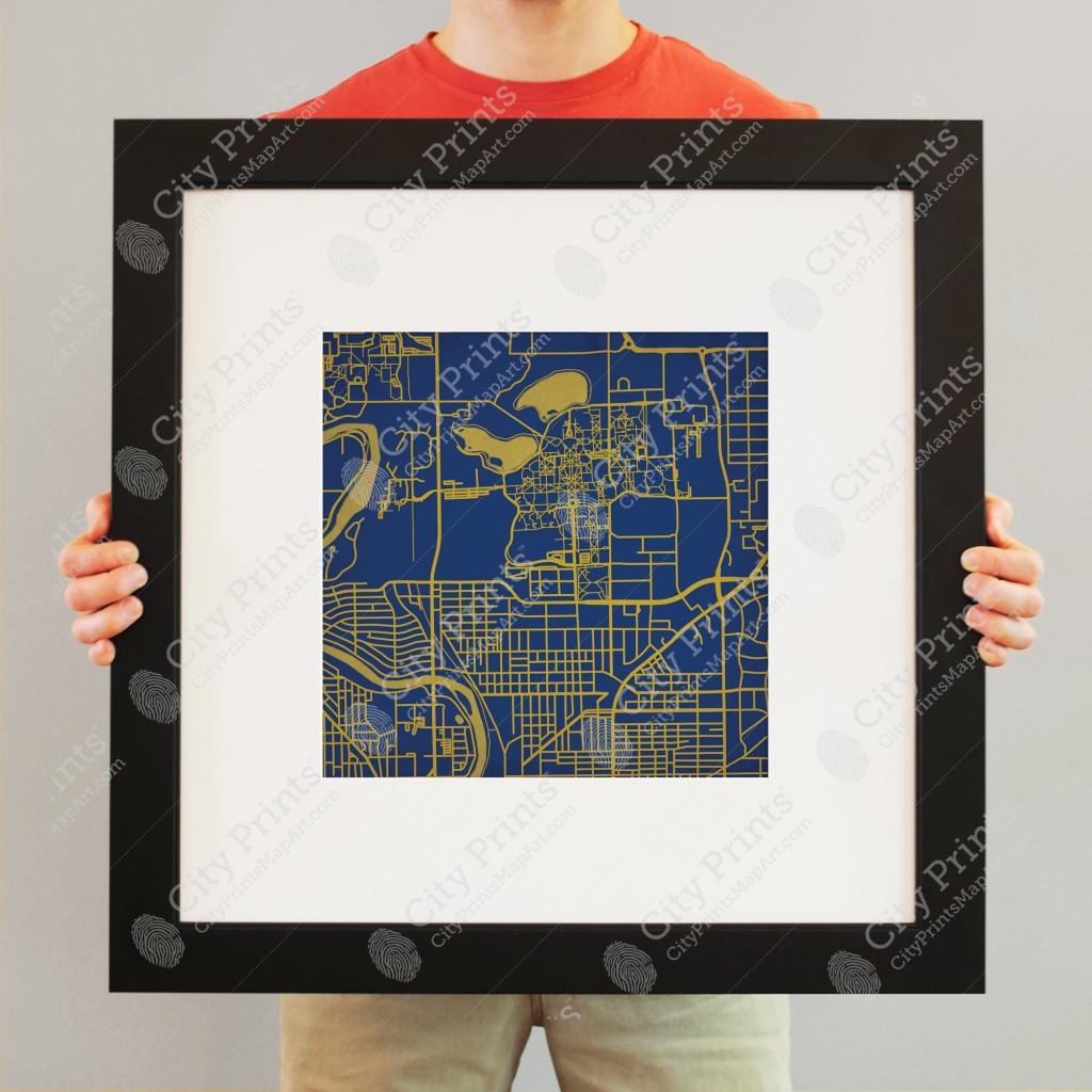 University of Notre Dame Campus Map Art - City Prints