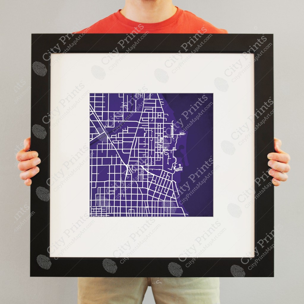 Northwestern University Campus Map Art - City Prints
