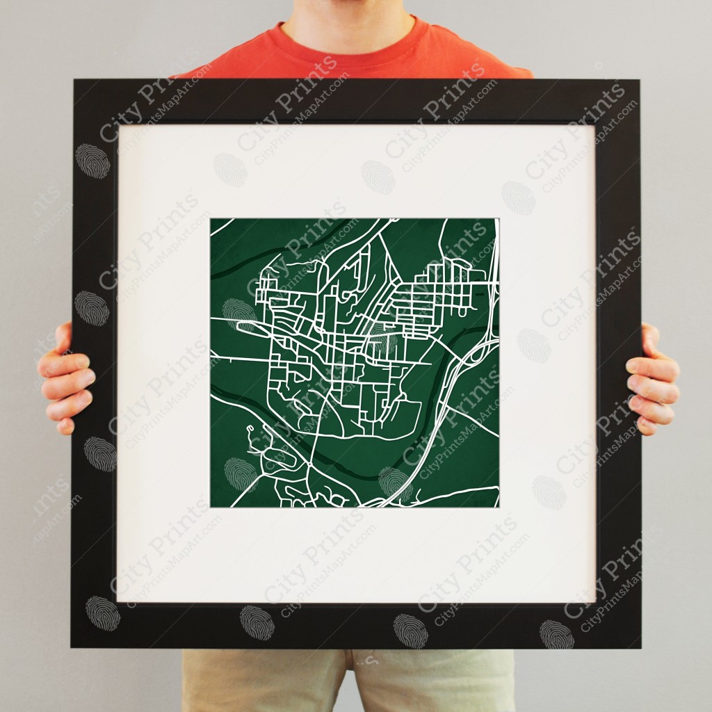 Ohio University Campus Map Art - City Prints