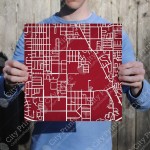 University of Oklahoma Campus Map Art - City Prints