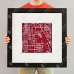 University of Oklahoma Campus Map Art - City Prints