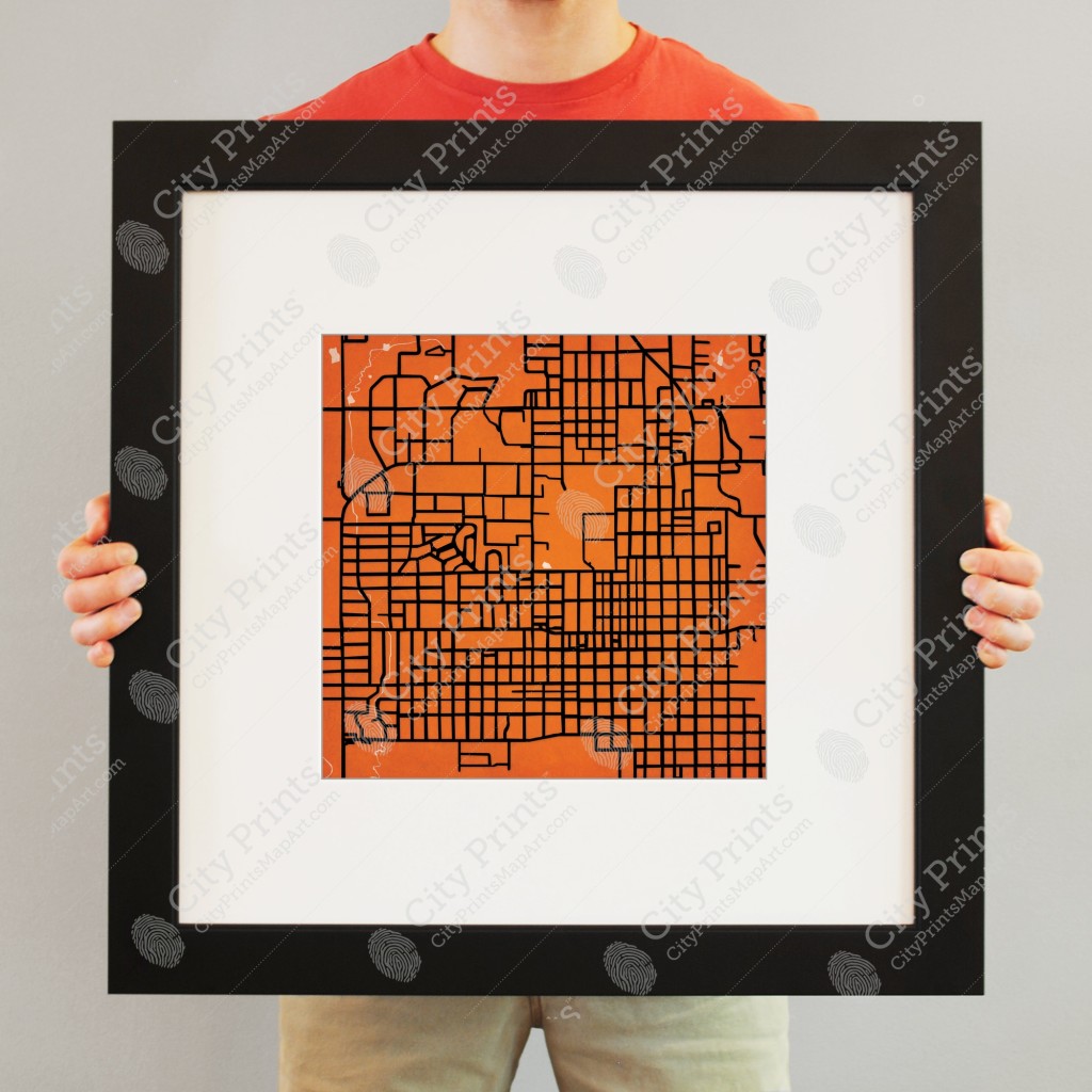 Oklahoma State University Campus Map Art - City Prints