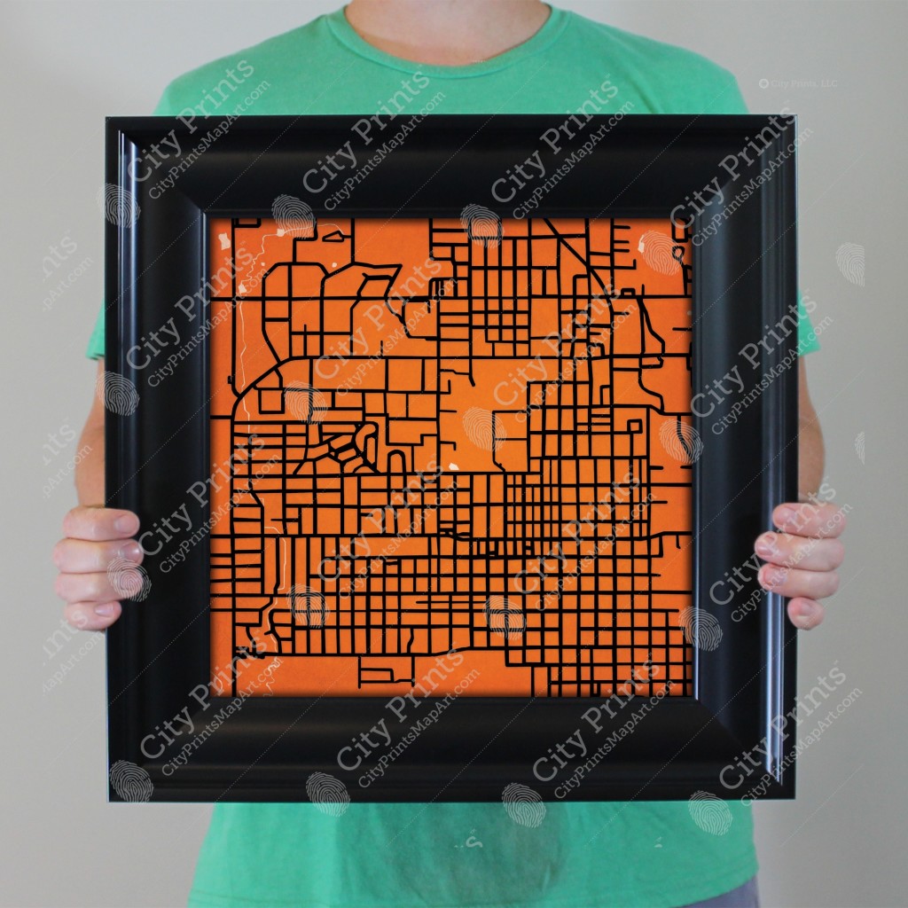 Oklahoma State University Campus Map Art - City Prints
