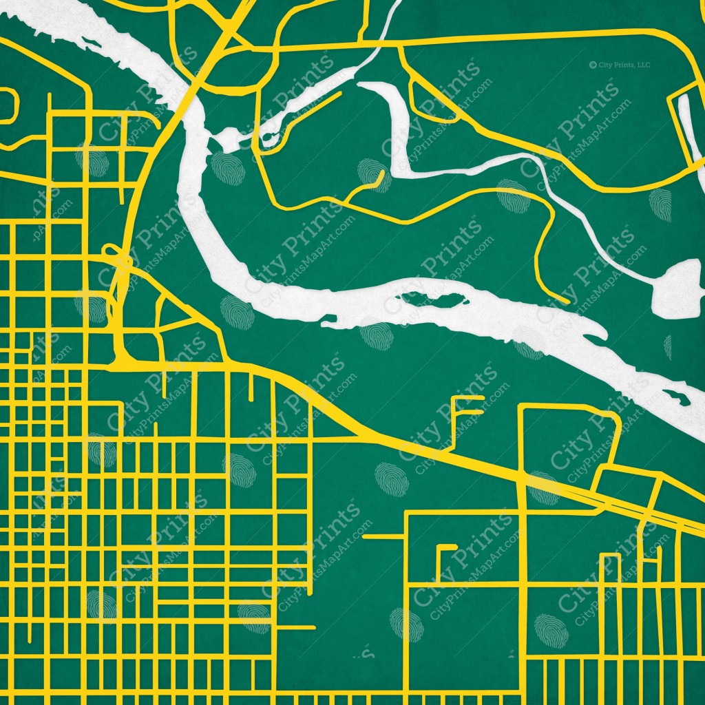 Oregon State University Campus Map Art - City Prints