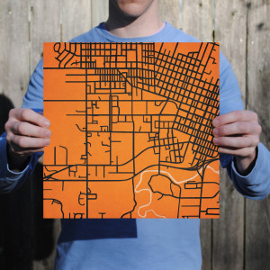 Oregon State University Campus Map Art - City Prints