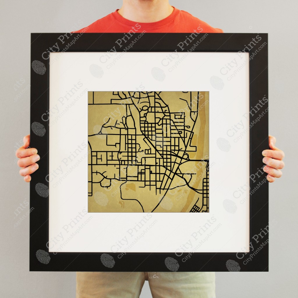 Purdue University Campus Map Art - City Prints