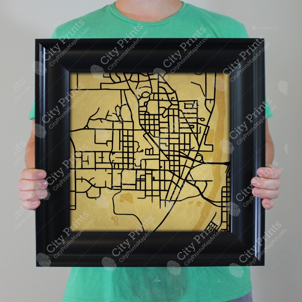 Purdue University Campus Map Art - City Prints