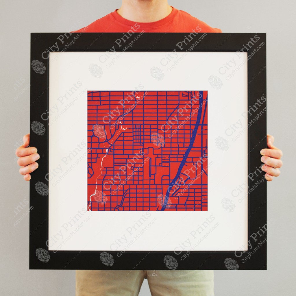 Southern Methodist University Campus Map Art - City Prints