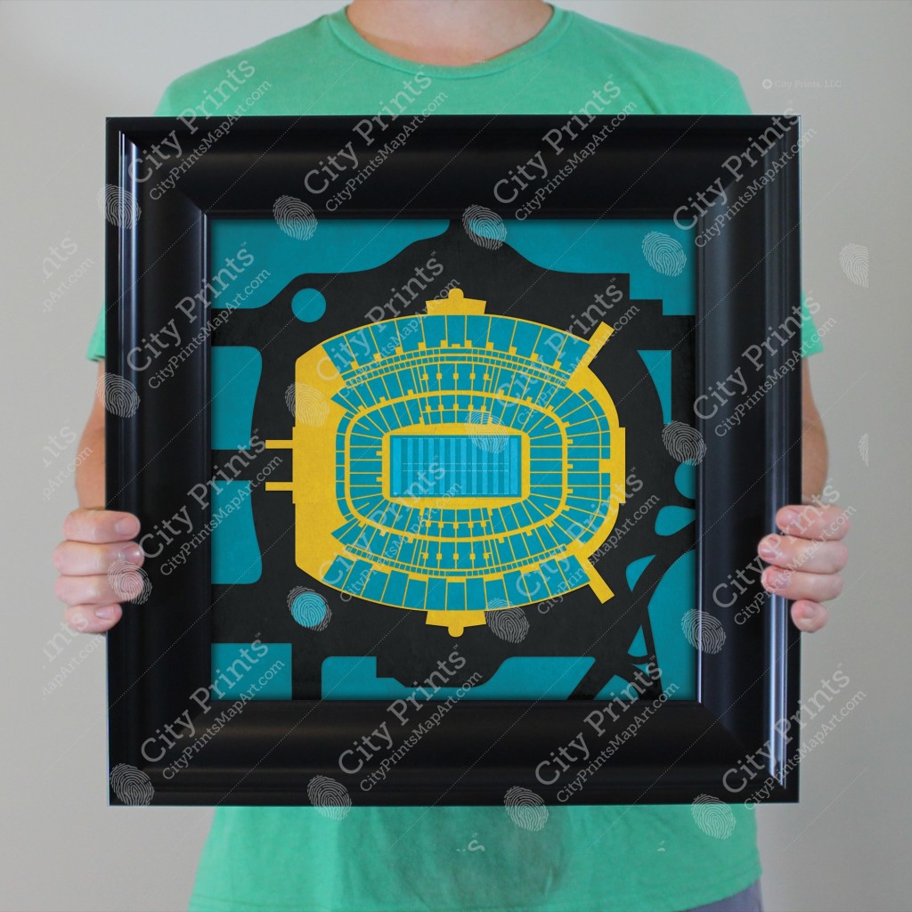 EverBank Field Map Art - City Prints