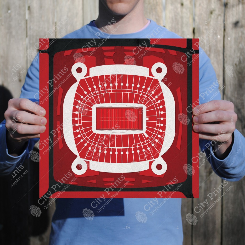 Arrowhead Stadium Map Art - City Prints