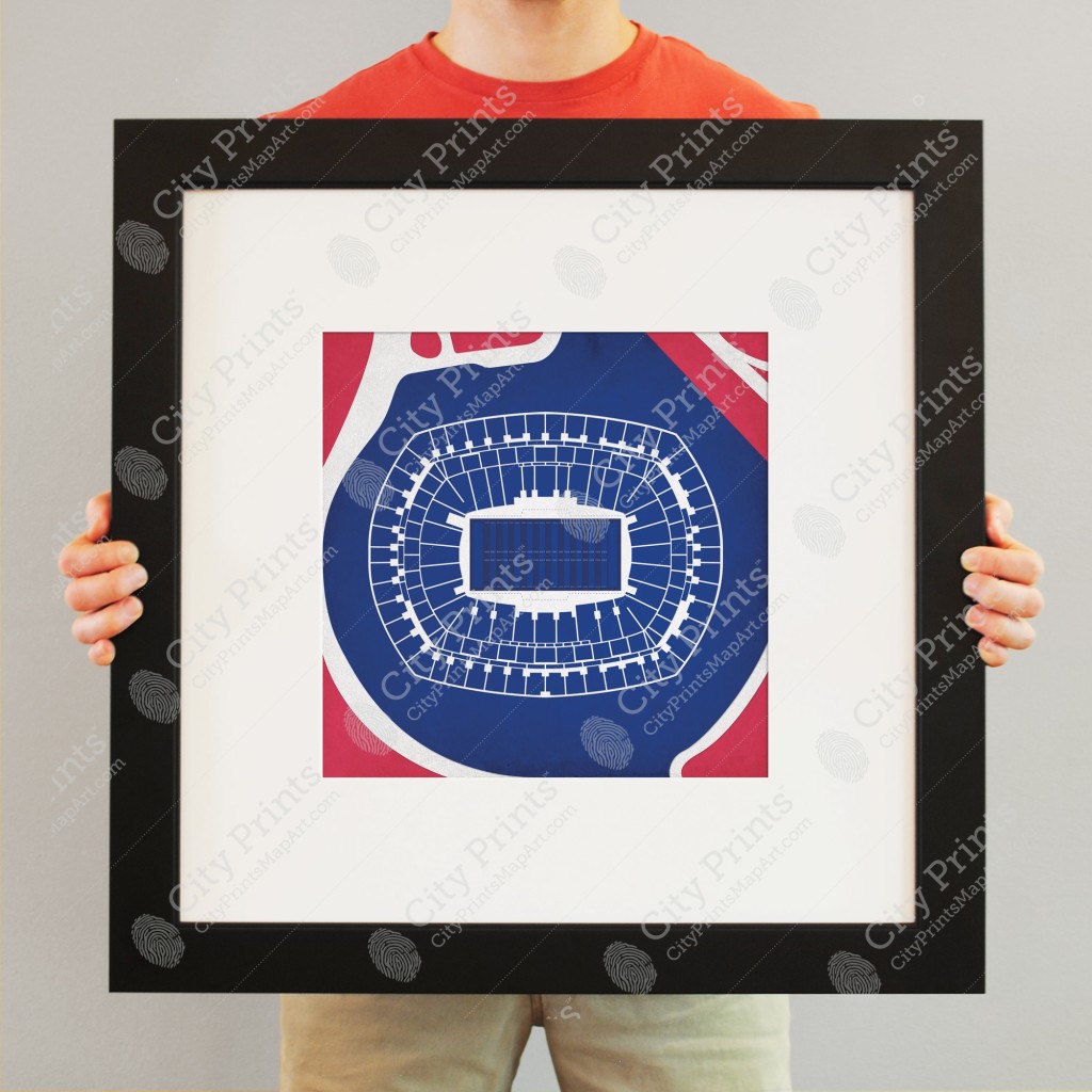 MetLife Stadium Map Art - City Prints
