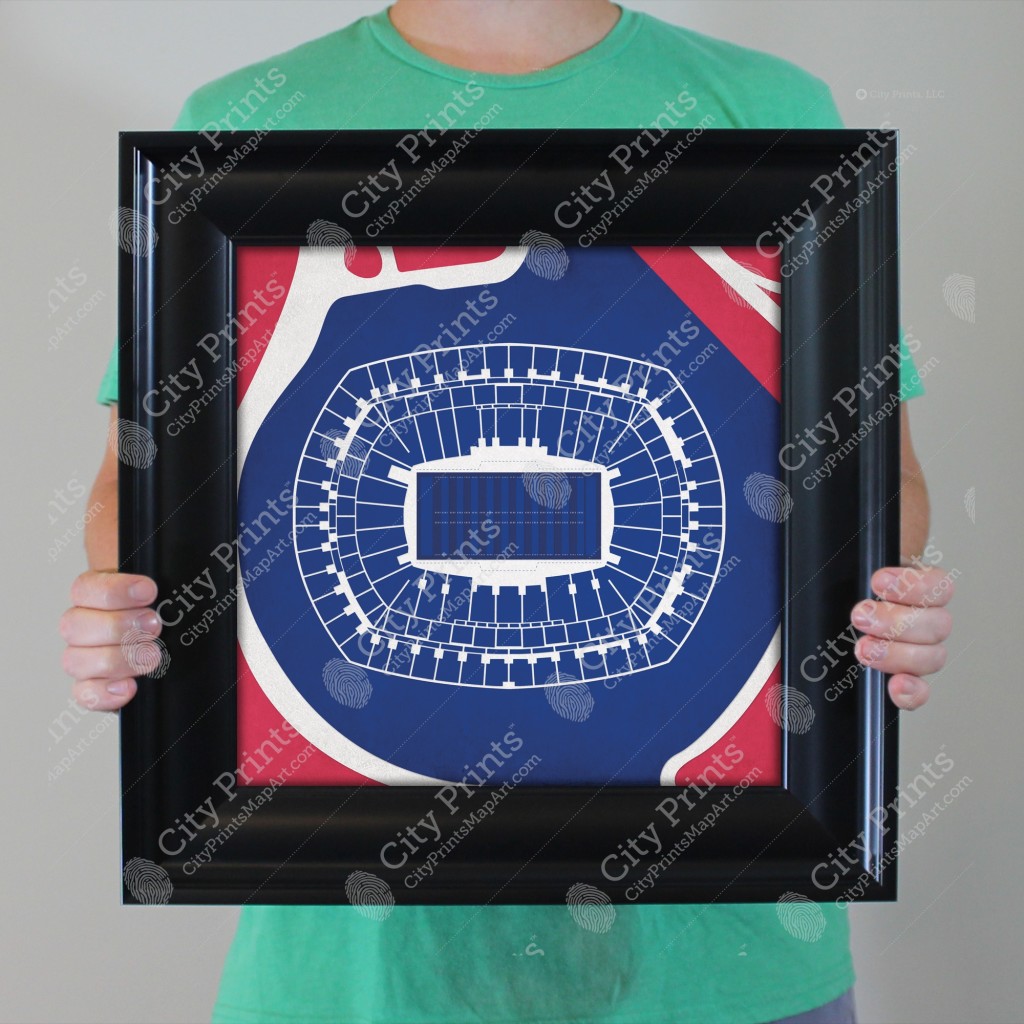 MetLife Stadium Map Art - City Prints