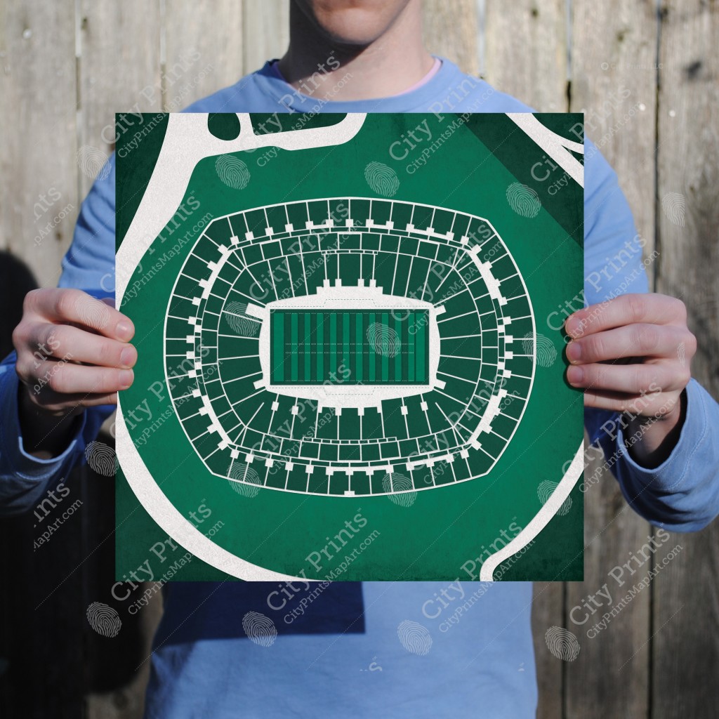 MetLife Stadium Map Art - City Prints