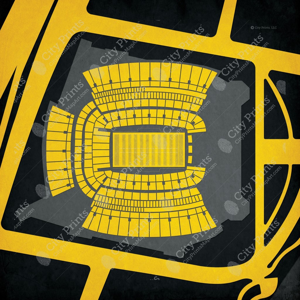 Heinz Field Map Art - City Prints