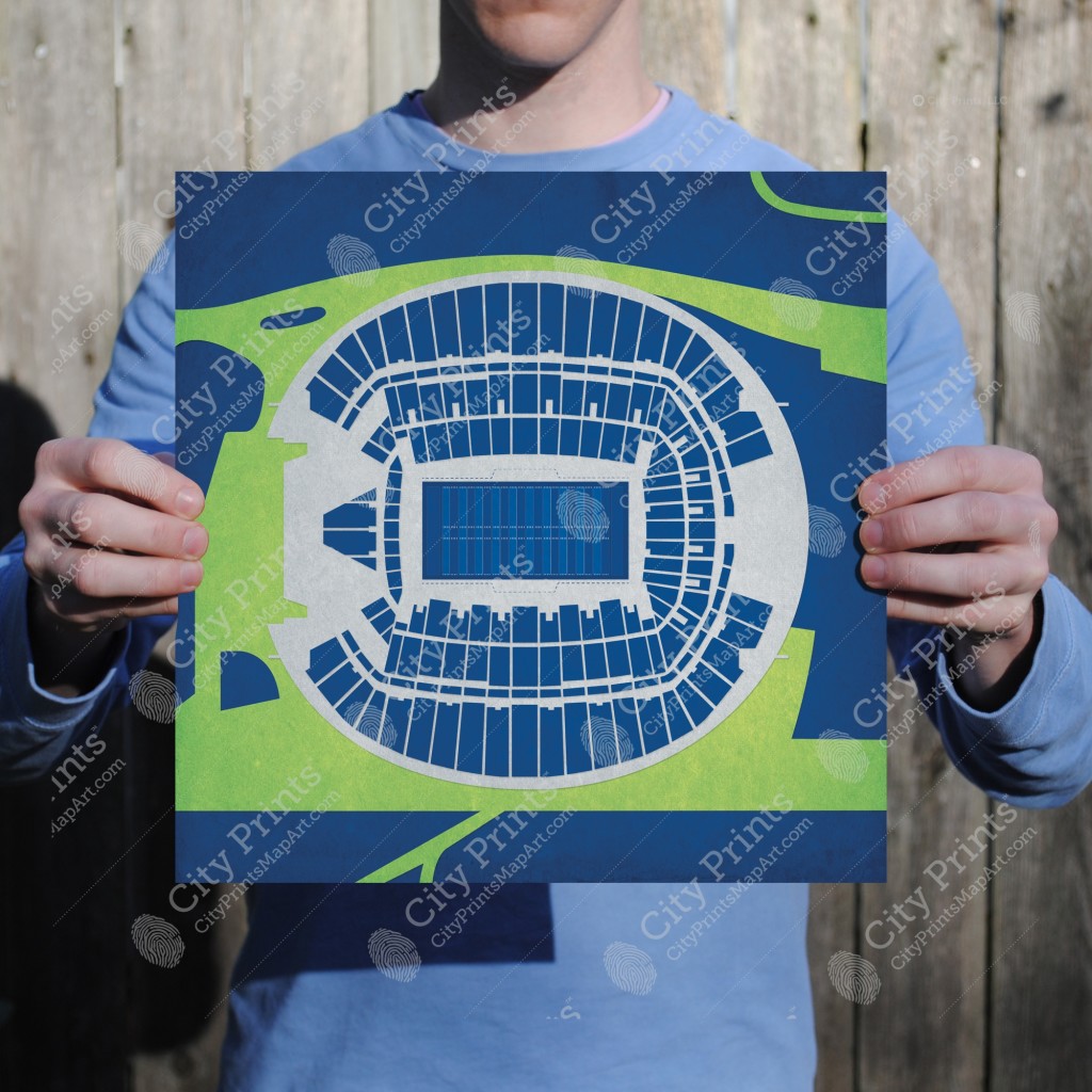 CenturyLink Field Map Art - City Prints