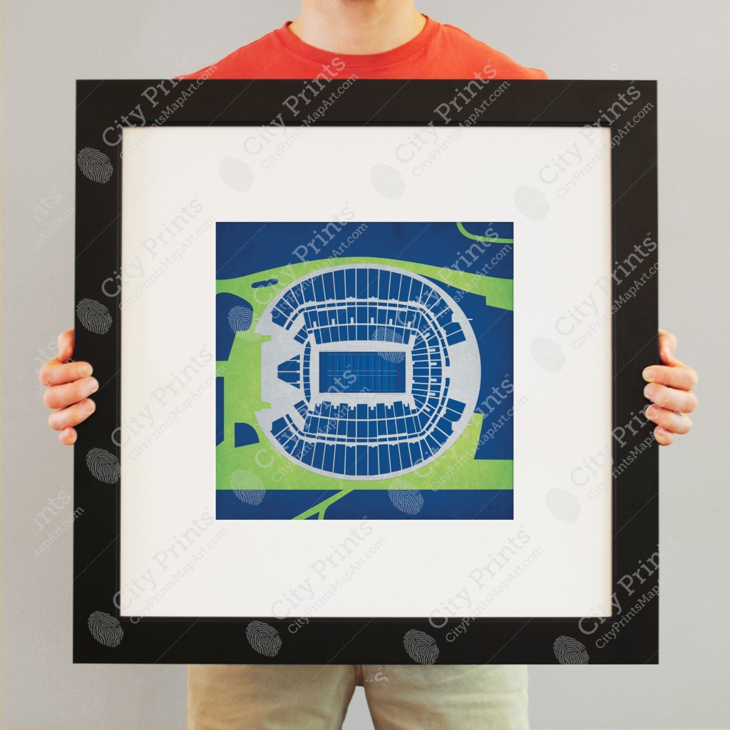 CenturyLink Field Map Art - City Prints