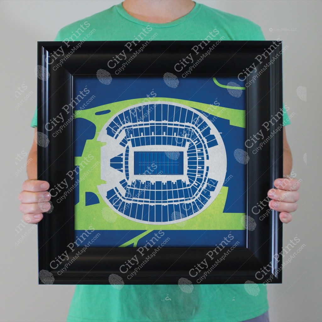 CenturyLink Field Map Art - City Prints