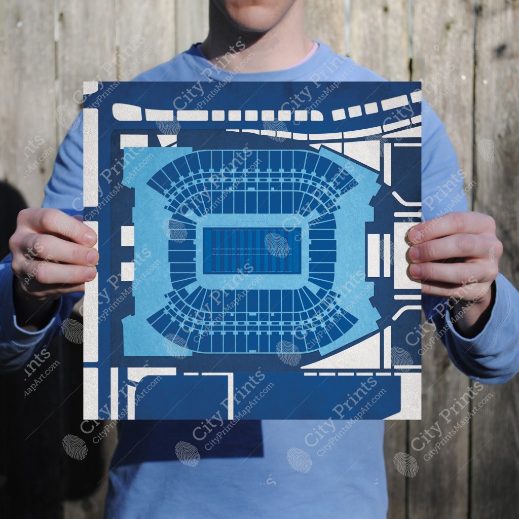 Nissan Stadium Map Art - City Prints