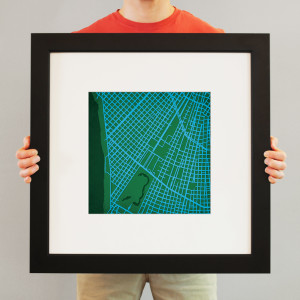 Tulane University Campus Map Art - City Prints