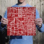 University of Arkansas Campus Map Art - City Prints