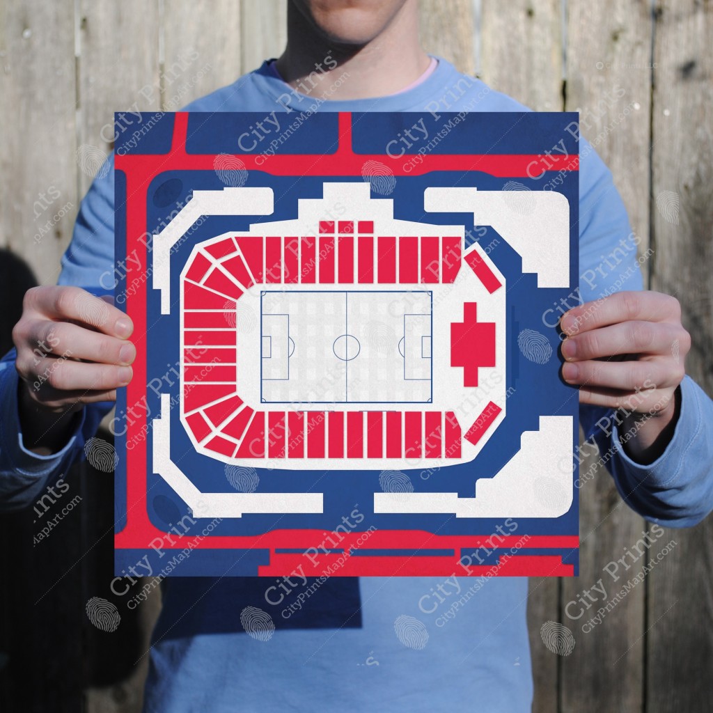 Toyota Stadium Map Art - City Prints