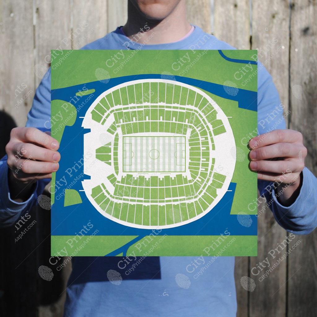 CenturyLink Field Map Art - City Prints