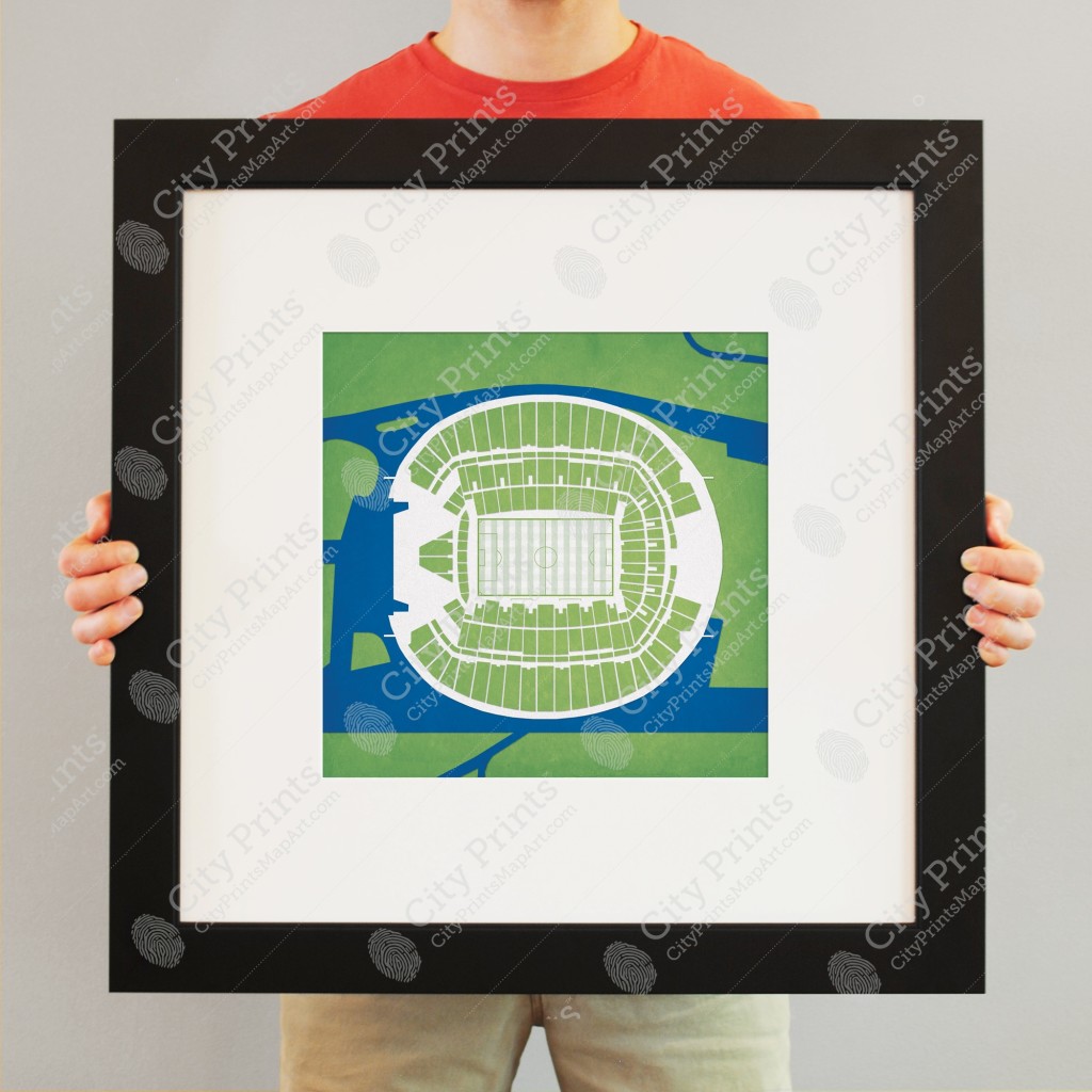 CenturyLink Field Map Art - City Prints