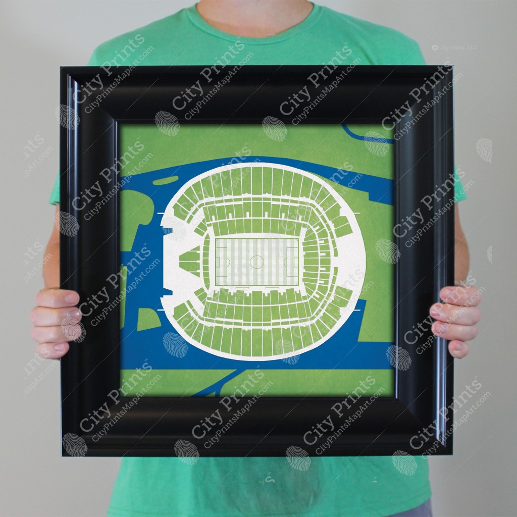 CenturyLink Field Map Art - City Prints