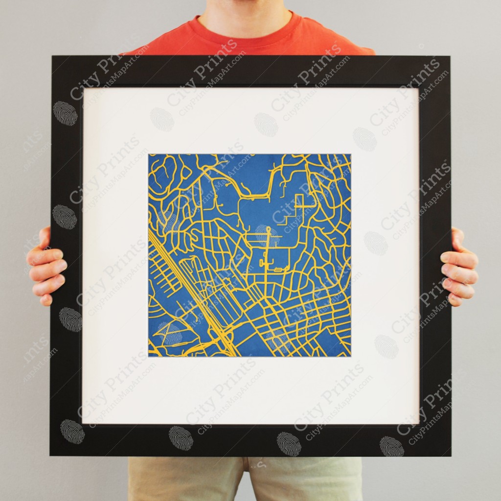 University of California, Los Angeles Campus Map Art - City Prints