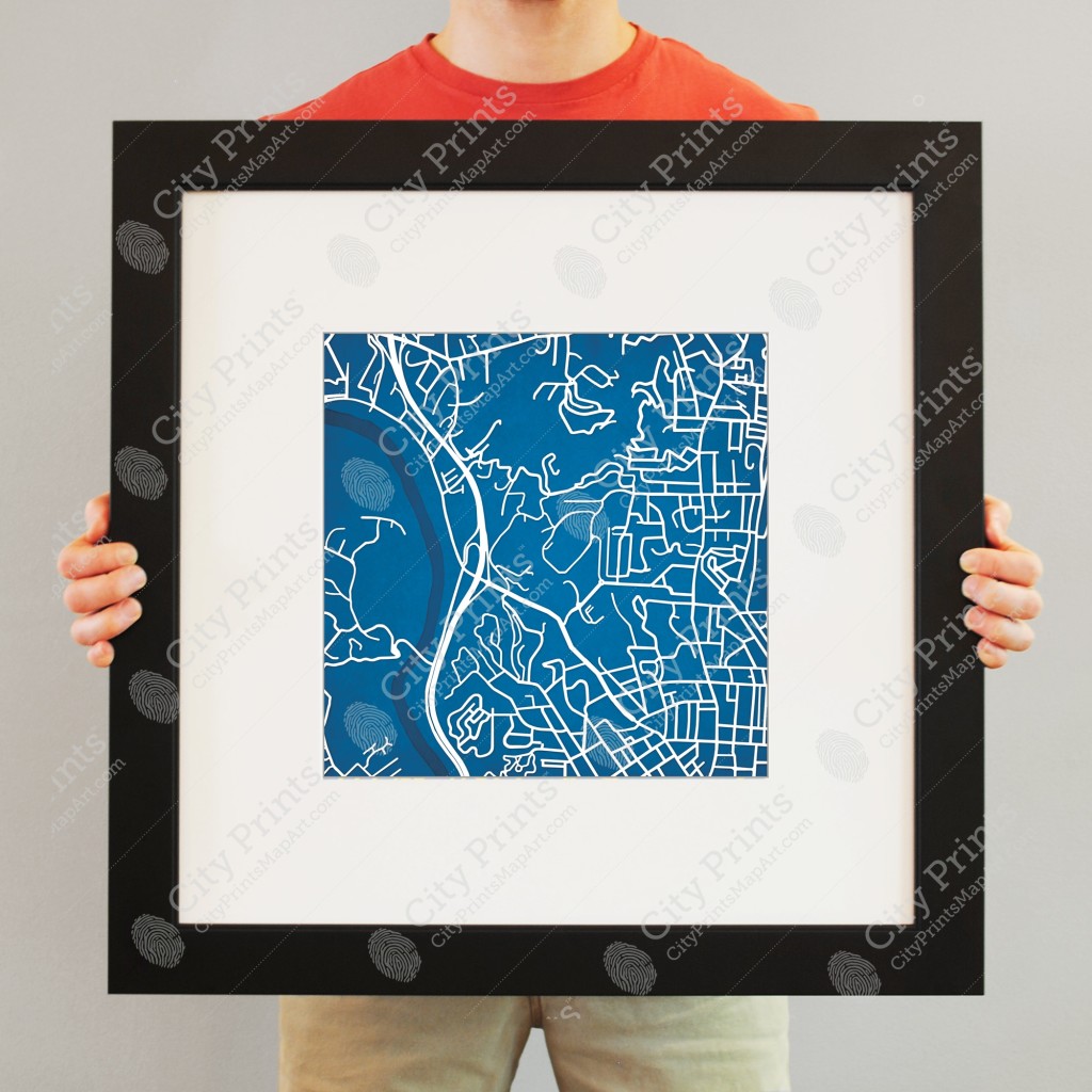 University of North Carolina at Asheville Campus Map Art - City Prints