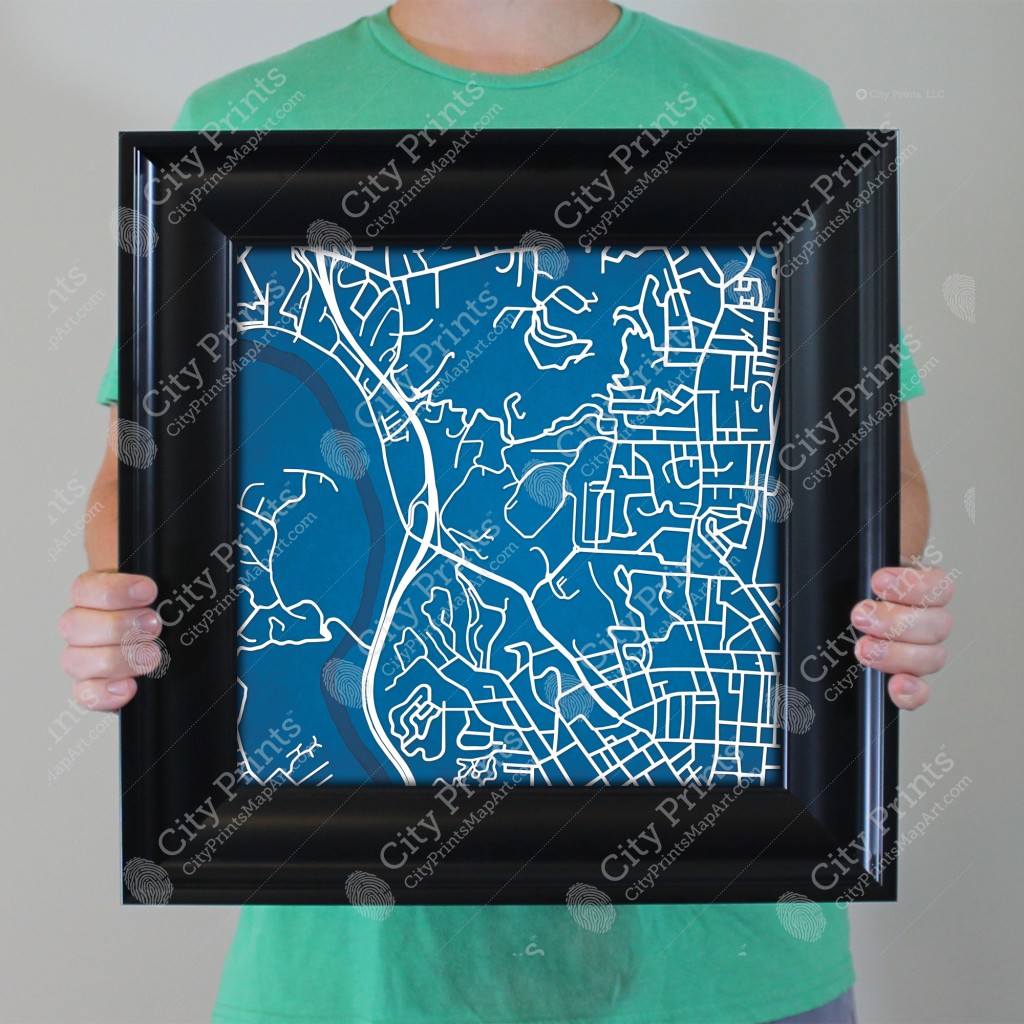 University of North Carolina at Asheville Campus Map Art - City Prints