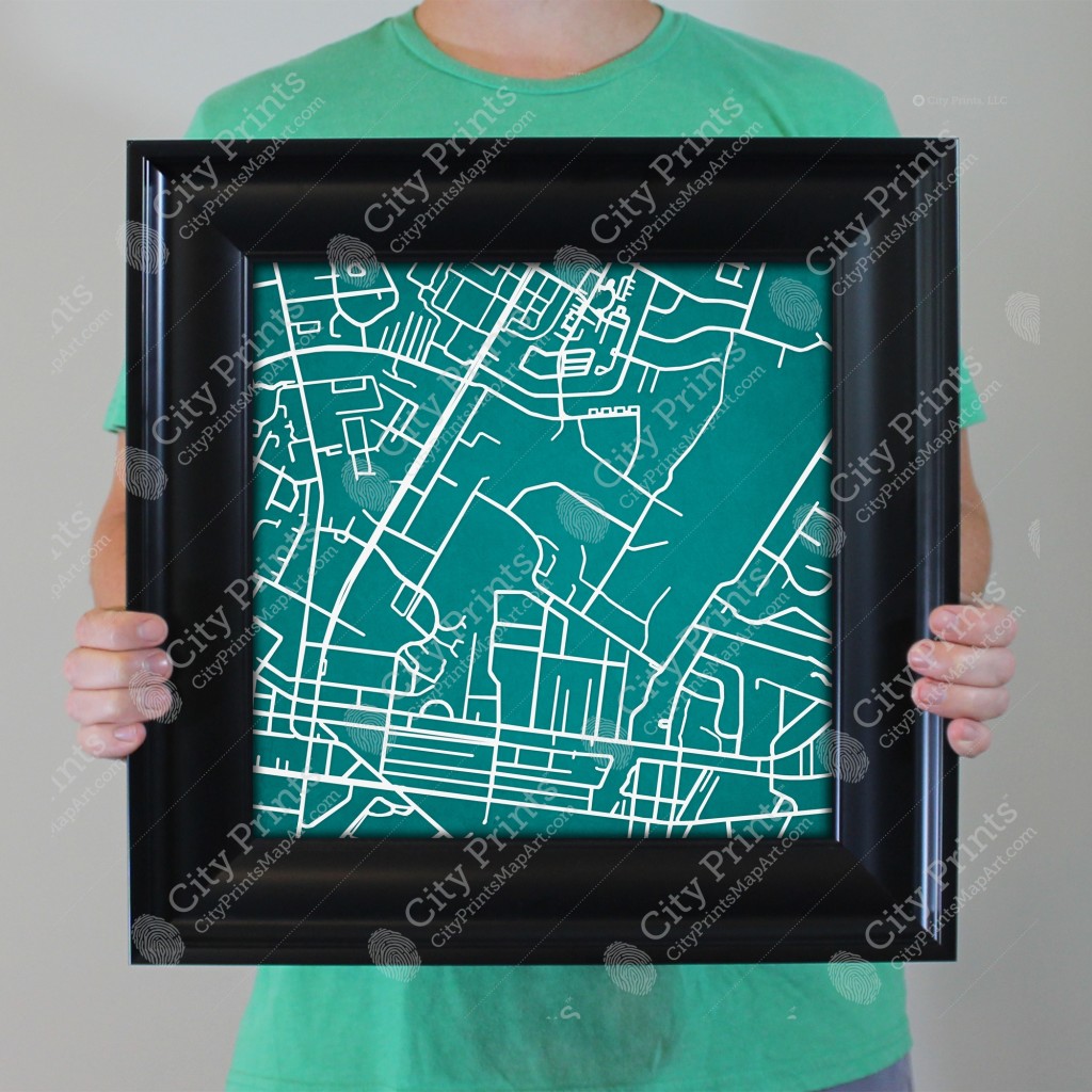 University of North Carolina Wilmington Campus Map Art - City Prints