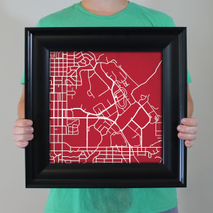 University of Utah Campus Map Art - City Prints