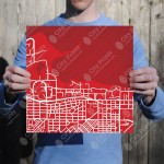 University of Wisconsin, Madison Campus Map Art - City Prints