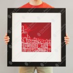 University of Wisconsin, Madison Campus Map Art - City Prints