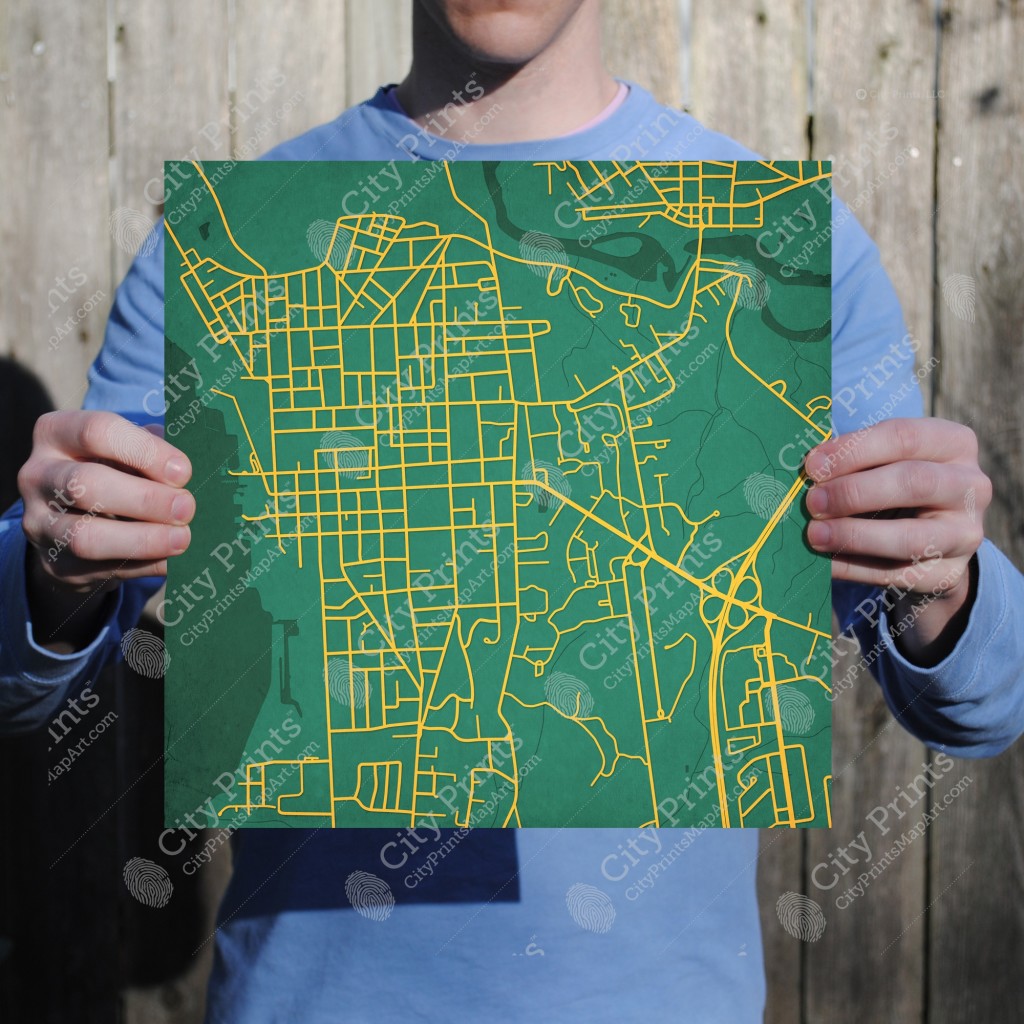 University of Vermont Campus Map Art - City Prints