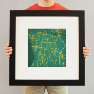 University of Vermont Campus Map Art - City Prints