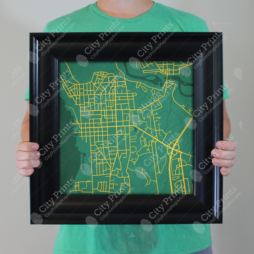 University of Vermont Campus Map Art - City Prints