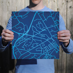 Villanova University Campus Map Art - City Prints