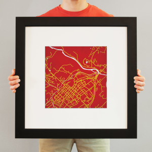 Virginia Military Institute Campus Map Art - City Prints