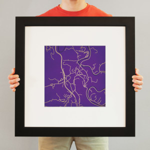 Western Carolina University Campus Map Art - City Prints