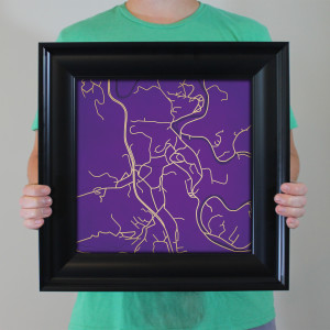 Western Carolina University Campus Map Art - City Prints
