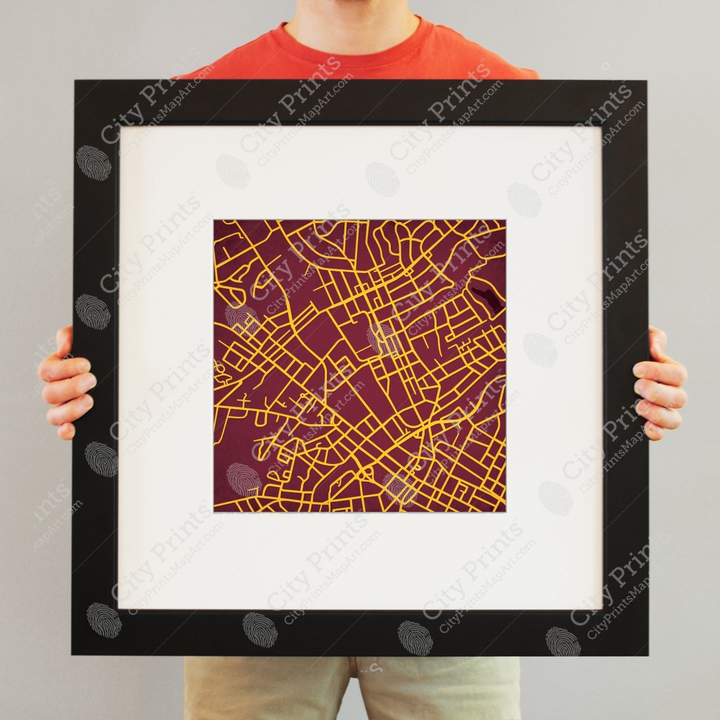 Winthrop University Campus Map Art - City Prints