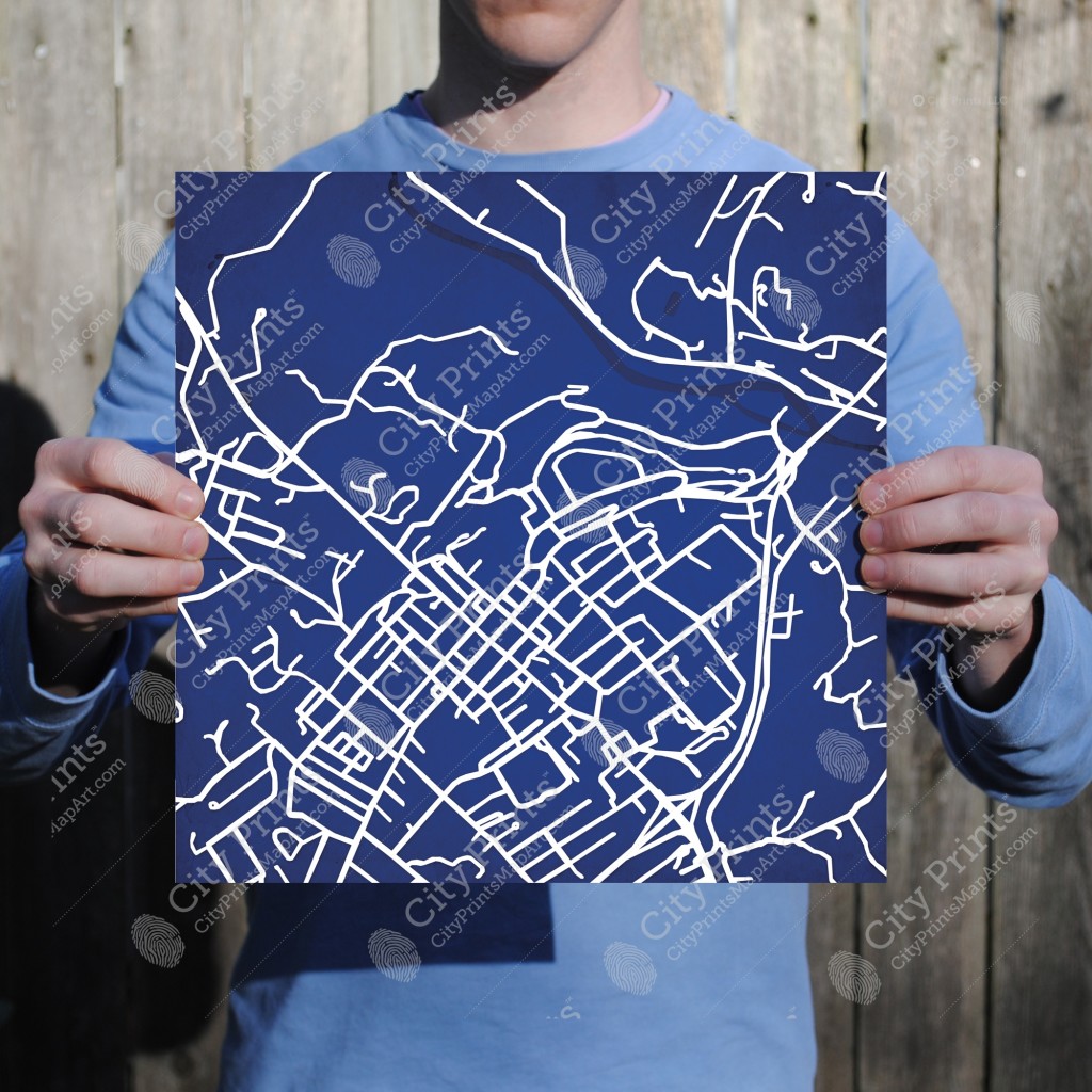 Washington and Lee University Campus Map Art - City Prints