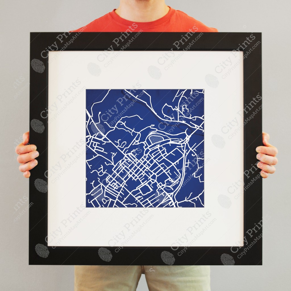 Washington and Lee University Campus Map Art - City Prints