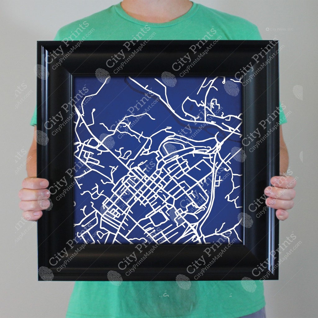 Washington and Lee University Campus Map Art - City Prints